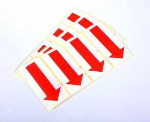 Self Adhesive Paper Arrows - 50mm Red - Crime Scene Investigation ...